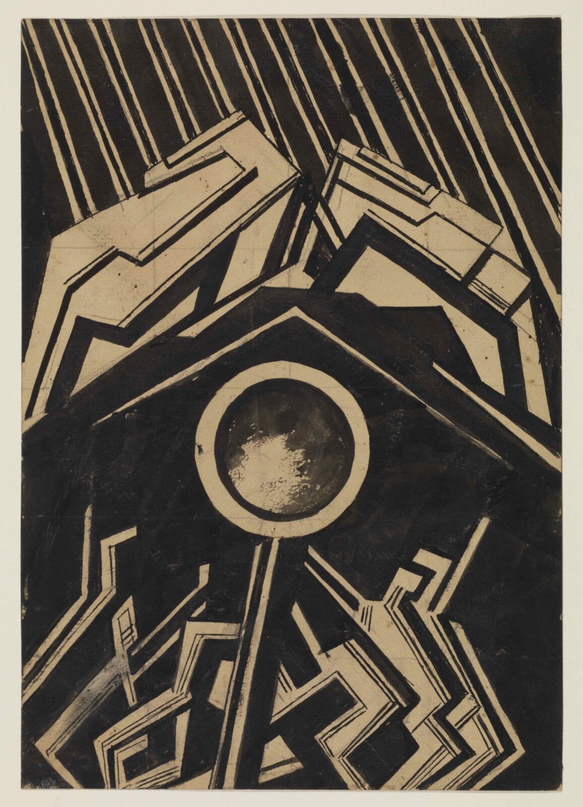 Vorticist Composition with Figures, Black and White - The Courtauld