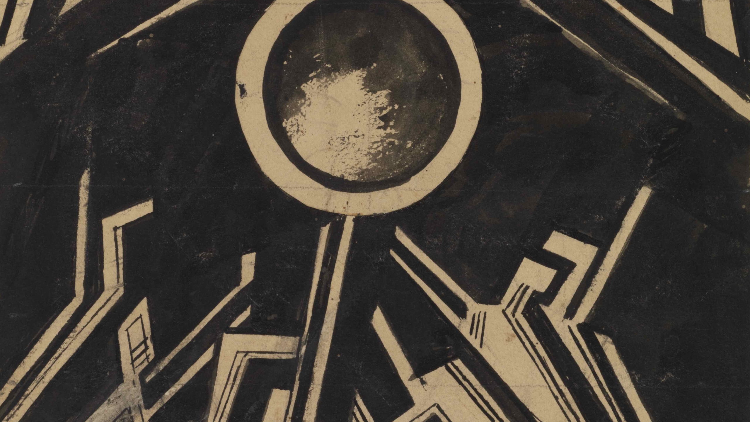 Vorticist Composition with Figures, Black and White - The Courtauld