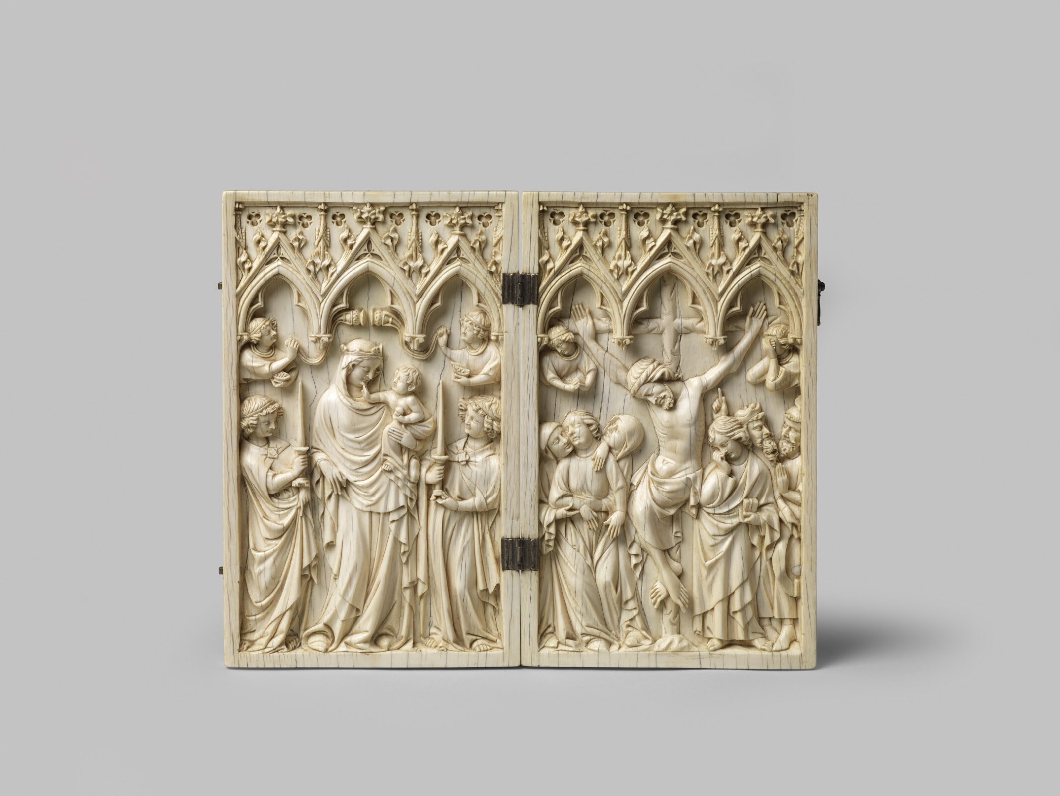 Diptych with the Virgin and Child and the Crucifixion - Courtauld