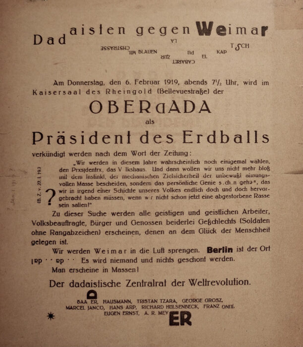 Dada Millenarianism: Johannes Baader’s Intervention at the National ...